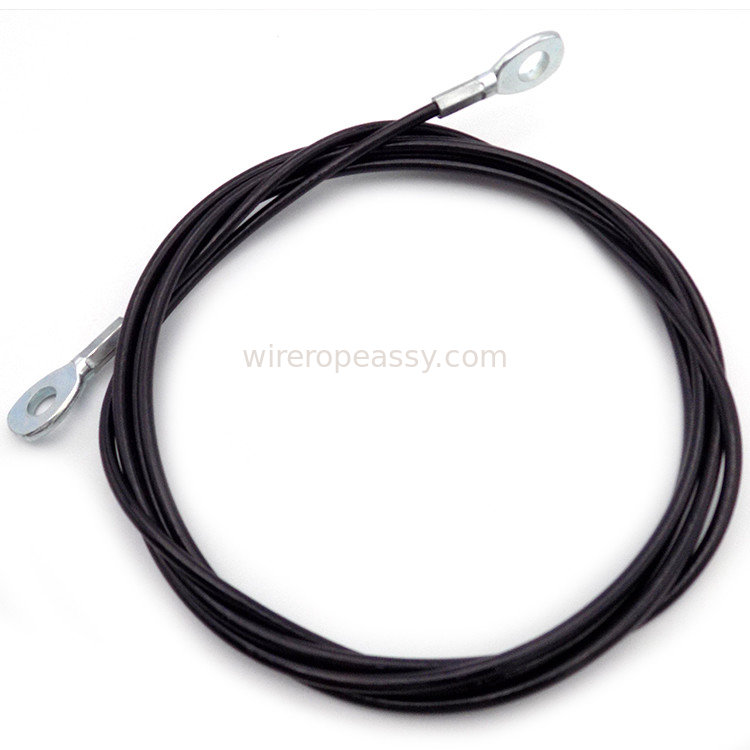 High Quality Wire Rope Assembly PVC Pin In Black Coating All Dimentions Available