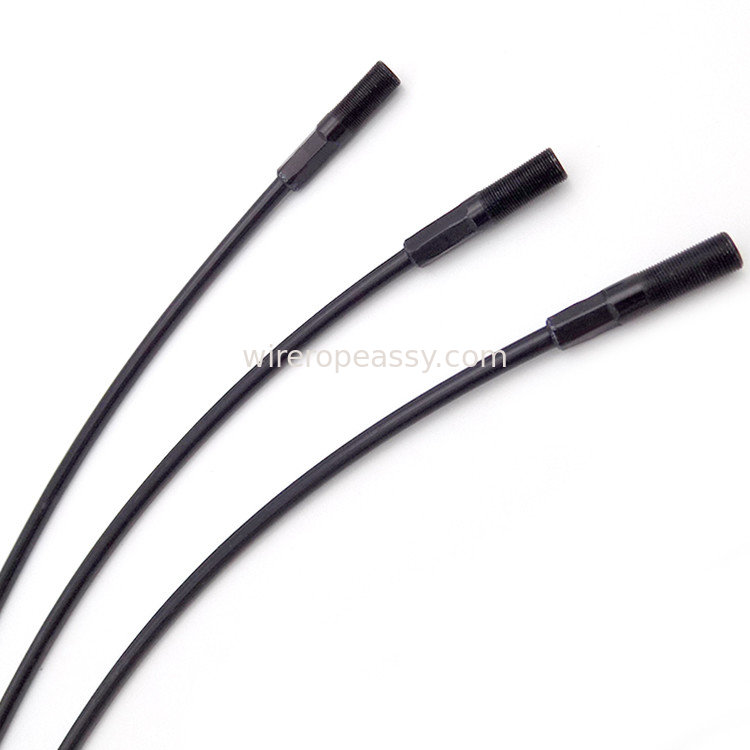 Wire Rope Assembly  Steel Lanyard Stainless Steel Wire With Black Thread Both Sides All Dimentions Available