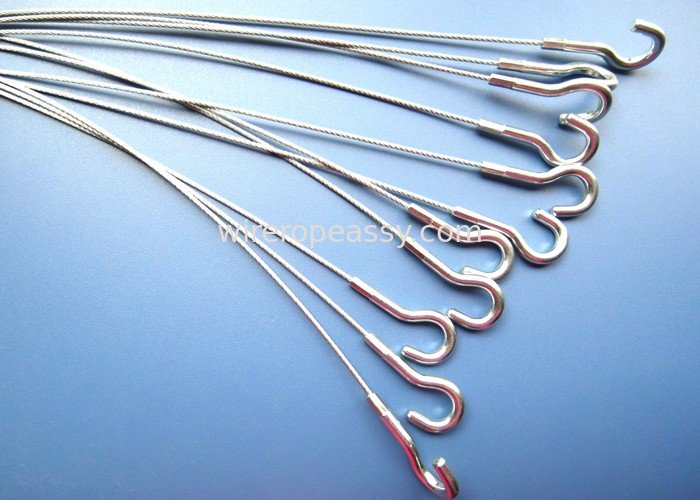 1.5mm Galvanized Steel Cable Assembly With Galvanzied Hook For Industrial Use