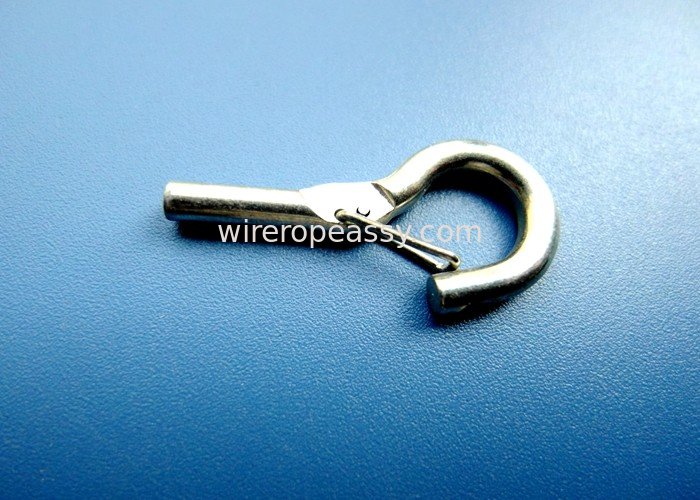 Galvanized Spring Hook Wire Rope Eye Fittings Suit For 1.5mm Cable Hanging Goods