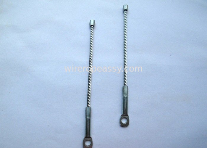 Manchainally Swaged Eyelet Terminal Glavanized Steel Cable with Hexagon Fittings