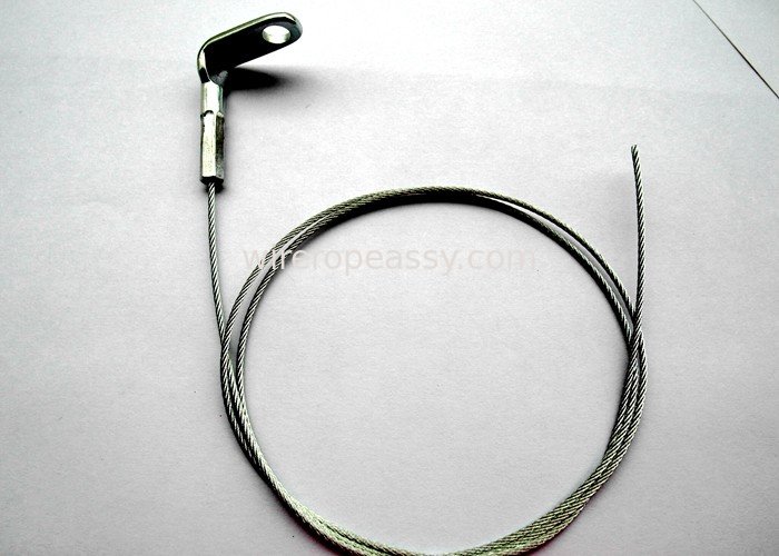 1.5 mm Wire Rope Assembly , Galvanized Steel Cable With Single Bended Eyelet Terminals