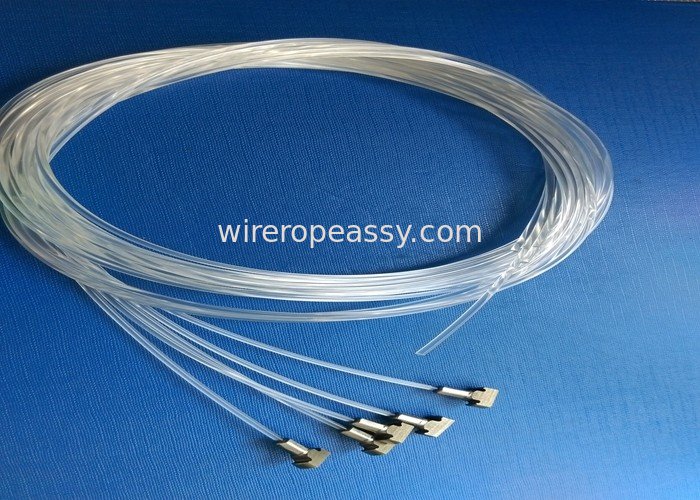 1.5 mm / 2.0 mm Stainless Wire Rope Fittings Transparent Nylon Ropes With Fittings At One End