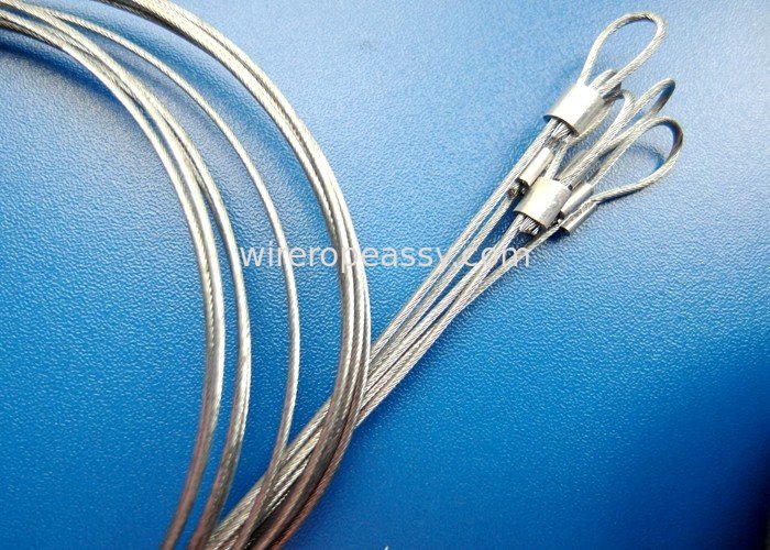 1.6mm  1*19 Galvanized Steel Cable Assembly with Pressed Loops