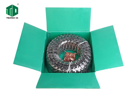 Quarry Stone Cutting Diamond Wire Saw Rubber Coating With 11.5mm Diamond Beads