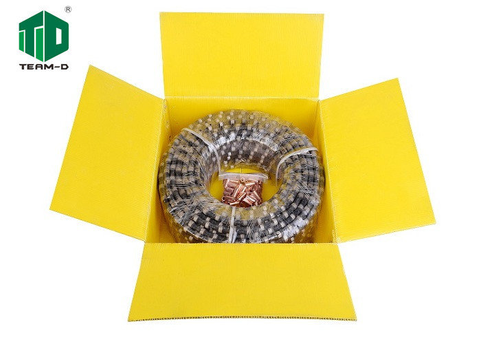 40 Beads Durable Diamond Wire Saw For Reinforced Concrete , Rock,Granite And Marble Block