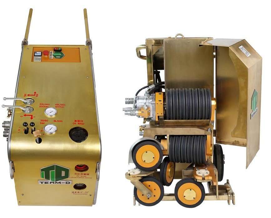 hydraulic wire saw unit  for cutting heavy reinforced concrete in high speed