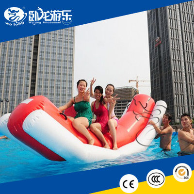 0.85mm PVC floating inflatable water seasaw, new inflatable water toys for river or sea
