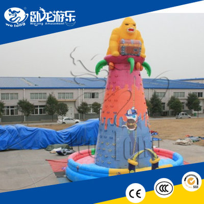 2018 Hot sale inflatable rock climbing wall, inflatable climbing wall for climber sports