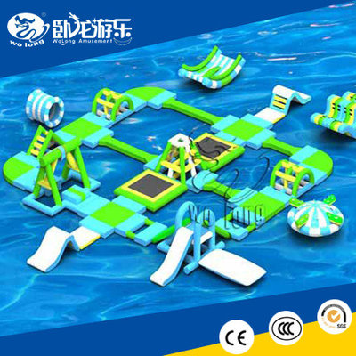 Large Outdoor Obstacle Equipment Inflatable Floating Water Park For Fun