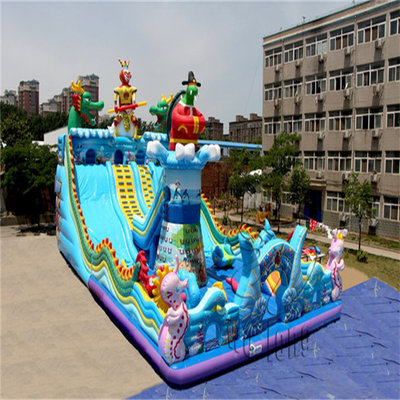 Commercial inflatable giant slide, inflatable jumping slide castle inflatable funny game
