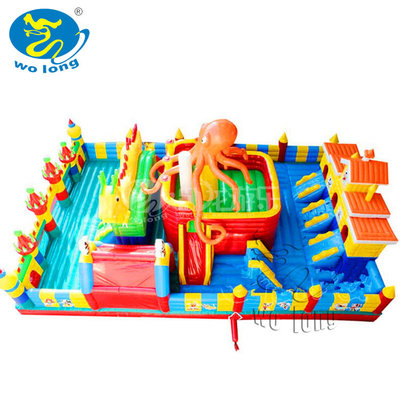 Commercial Outdoor inflatable castle with slide/ inflatable bouncer slide combo for kids