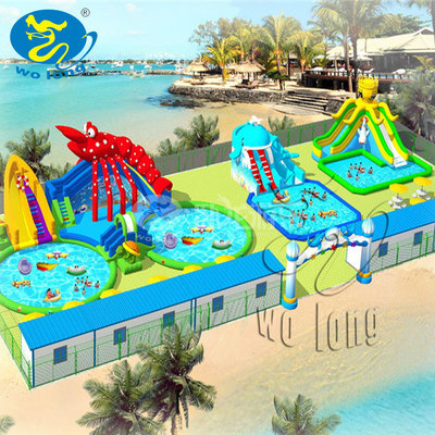 water slide play equipment aqua park giant inflatable water park