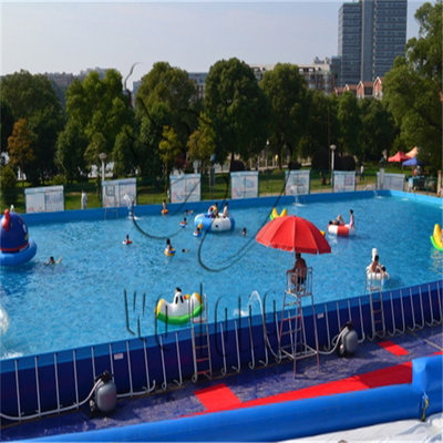 Commercial outdoor giant rectangular above ground swimming pool for water park