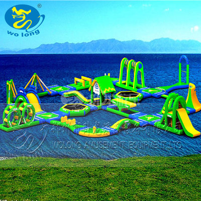Inflatable Water Obstacle Course Sports Equipment Floating Sea Water Aqua Park