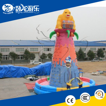 Giant Outdoor Sport Game Inflatable Rock Climbing Wall for Kids and Adults
