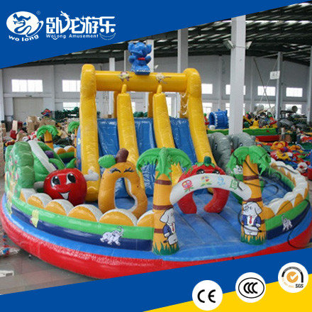 Commercial Outdoor Inflatable Bouncer Jumping Castle Inflatable Castle With Slide Inflatable Bouncer Slide For Kids