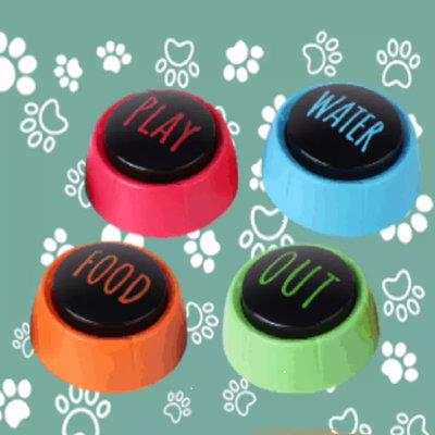 Button Dog Buttons Dog FUNNY Fluent Recordable Talking Button Dog Rechargeable Music Boxes