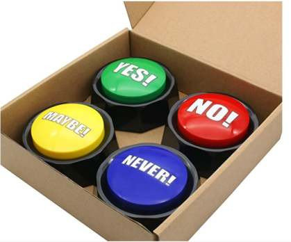 Custom Easy Button Push Dog Talking Button Recordable Programmable Yes&No Game Button Buzzer