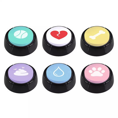 Set of 4 funny easy talking buttons custom speaking sound button dog talk buzzer