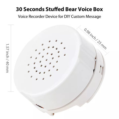 Round square Heart shape recordable sound toy voice recorder box module for stuffed animals and teddy bears