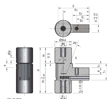 mold parts Slide core unit DTK &injection mold parts slide unit Inclined Ejector Core Units