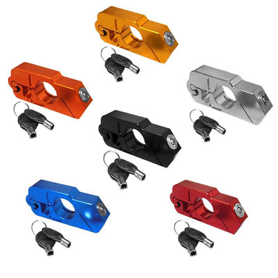 Universal Motorcycle Handle Grip Lock CNC Aluminum Brake Lever Theft Protection Locks