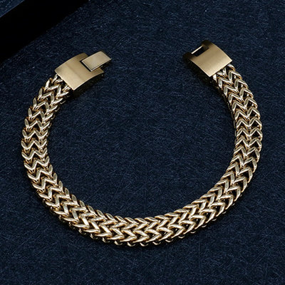 2021 Mens Stainless Steel Jewelry Cuban Bracelet Gold Plated 18k Chain Bracelet
