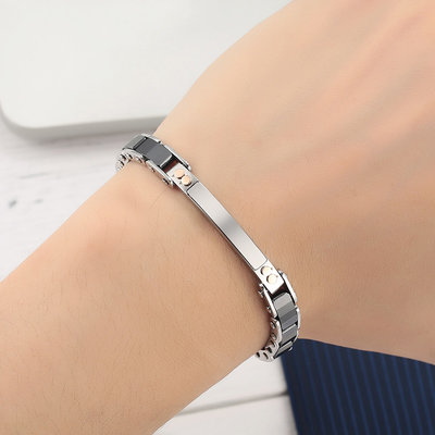 High Quality Stainless Steel Ceramic Mens Jewelry Bracelets for Best Friend men bangle