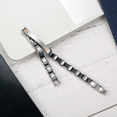 High Quality Stainless Steel Ceramic Mens Jewelry Bracelets for Best Friend men bangle
