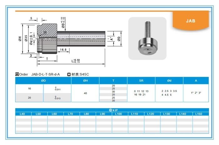best quality S45C JAB TAIWAN standard mould sprue bushing nozzle injection molding components
