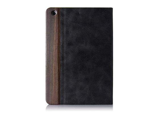 Black Ipad Mini Leather Folio Case / Genuine Leather Tablet Protective Covers for Men
