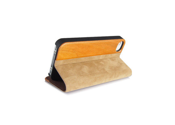 Portable Genuine Leather Flip Phone Case for iPhone 4 / 4S Wallet Phone Protective Case