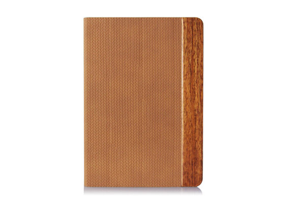 Classic Style Wood iPad Air Leather Folio Case , Apple iPad Flip Protective Cases