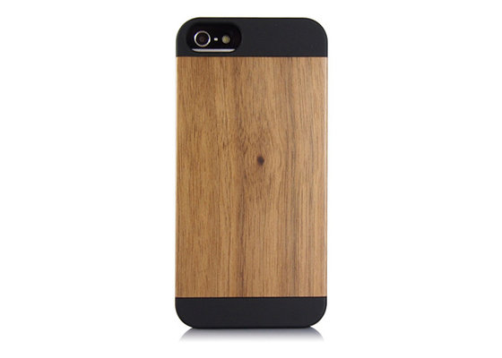 Customized iPhone 5 / 5S Wooden Back Case , Rugged Mobile Cell Phone Back Covers