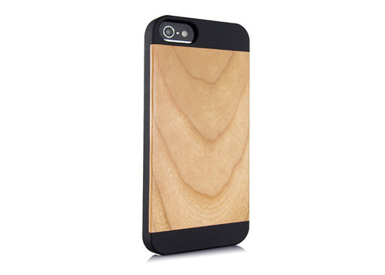 Handmade Simple Wooden Apple Iphone Protective Back Case for Smart Tablet Phones