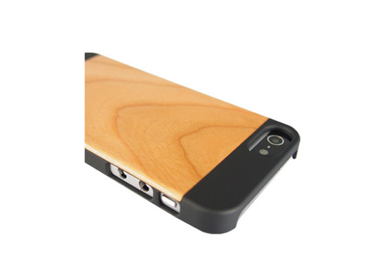 Handmade Simple Wooden Apple Iphone Protective Back Case for Smart Tablet Phones