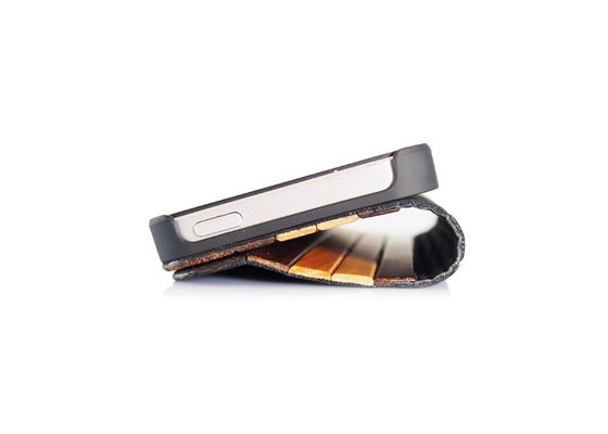 Foldable Handmade Wood Flip Cover For Mobile Phones , Apple Iphone5 / 5S Protective Cases