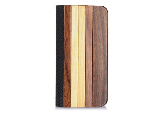 Customized Colorful Combo Wooden Iphone 5S Folio Case for Tablet Smart Phones