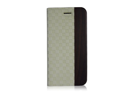 Folding Leisure Cool Book Style Apple Iphone 6 Phone Cases / Wood Wallet Phone Covers