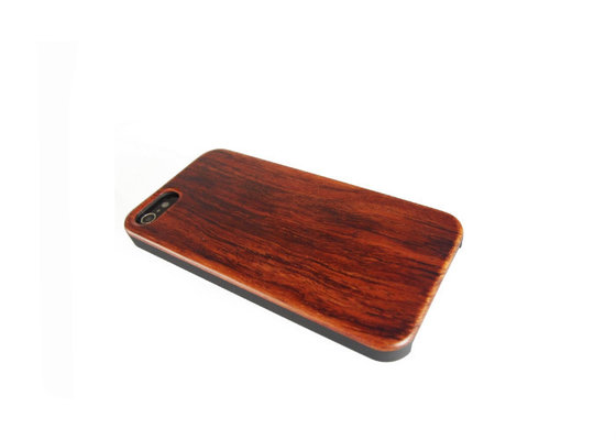 Real Wood Hard Cover Phone Cases iPhone 5 Wooden Back Mobile Case , Anti-scratch