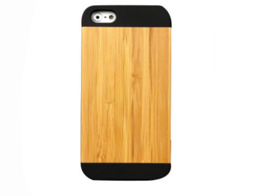 Bamboo Wood Cell Phone Case iPhone 5S or iPhone 5 Wooden Back Case with OEM and Customize