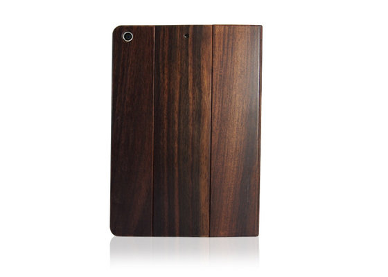 Nature Dark Wood Ipad Protection Case , Ipad Air Wooden Case With Special Real Wood Dark Color And Beautiful Grain