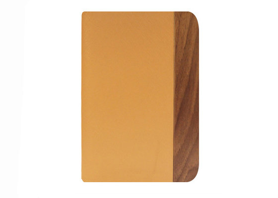 Walnut Wood iPad 4 Leather Folio Case with Stand , Apple iPad Tablet Computer Cases