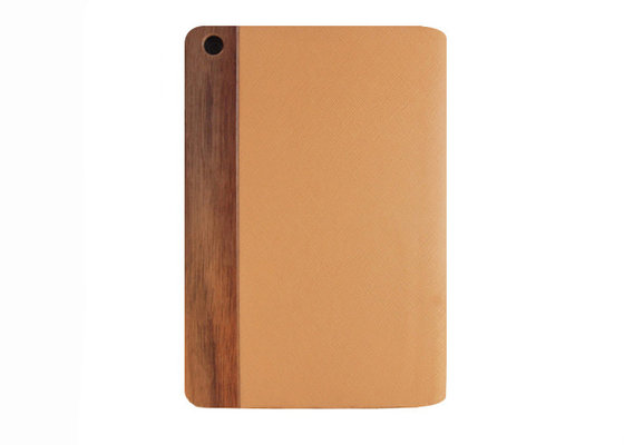 Walnut Wood iPad 4 Leather Folio Case with Stand , Apple iPad Tablet Computer Cases
