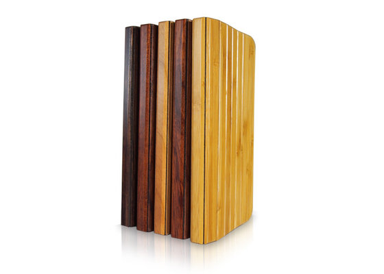 Cool Book Style Real Wood and Leather Flip Phone Case For Apple Iphone 6