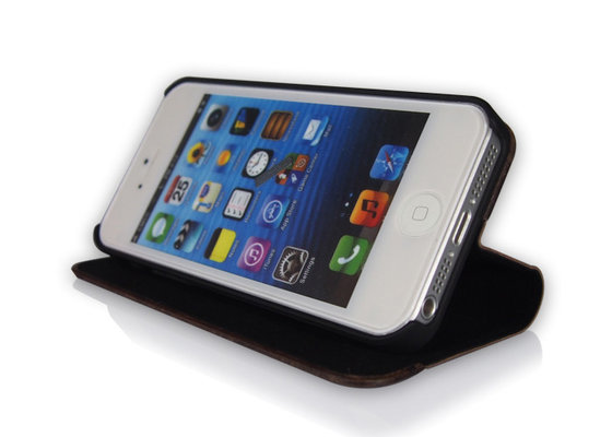 Book Style Bubble Leather Flip Phone Case Genuine Leather Mobile Phone Cases and Covers