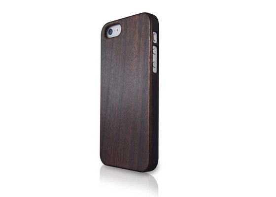 Real Wood and PC iPhone 5 Wooden Back Phone Case Eco friendly and Anti Radiation