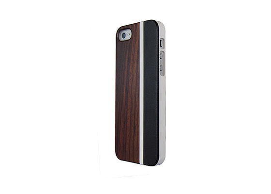 Natural Dark Wood and PC Case iPhone 5 Wooden Back Covers Recycled and Rugged
