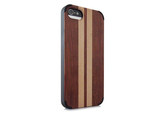 Customized Rosewood and PC Combo Wooden Cell Phone Case , Smart Phone Back Protective Cases